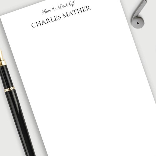 Mens Professional Notepads From the Desk of Stationery Paper - Etsy