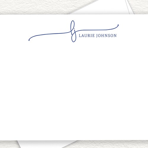 Personalized Note Cards Set Monogram Stationery Monogrammed - Etsy