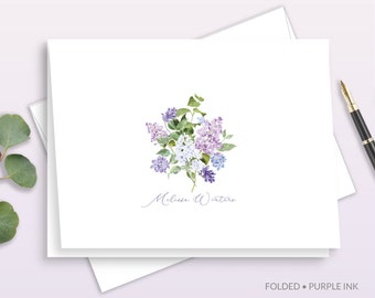 Lilacs Watercolor Notecards Handmade Notecards BLANK INSIDE - Etsy