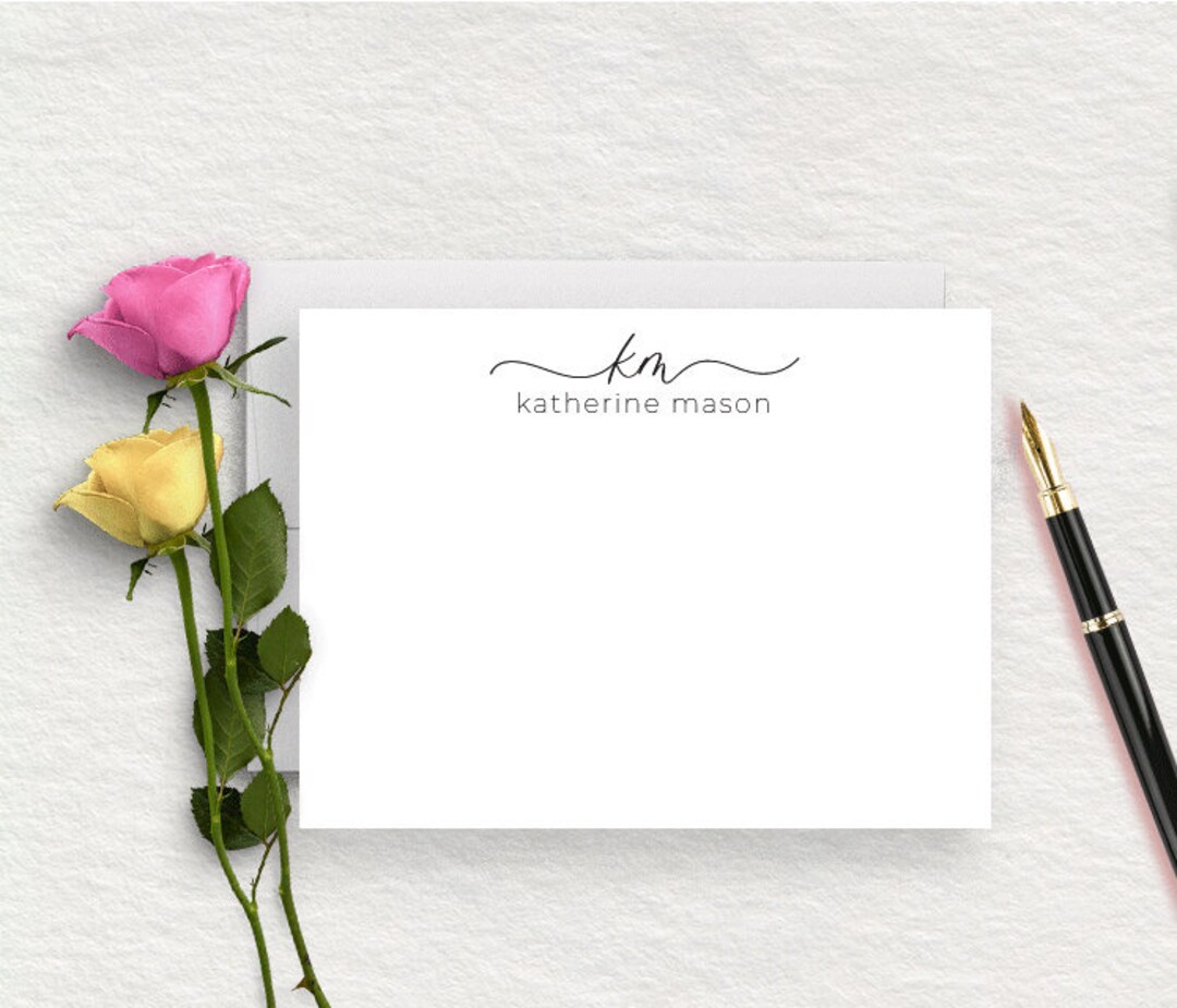 Personalized Stationery, Monogram Stationary, Personalized Thank You ...