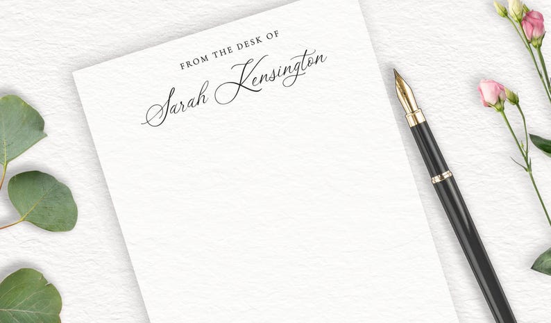 Personalized Notepad, Custom Script Writing Pad, From the Desk Of ...