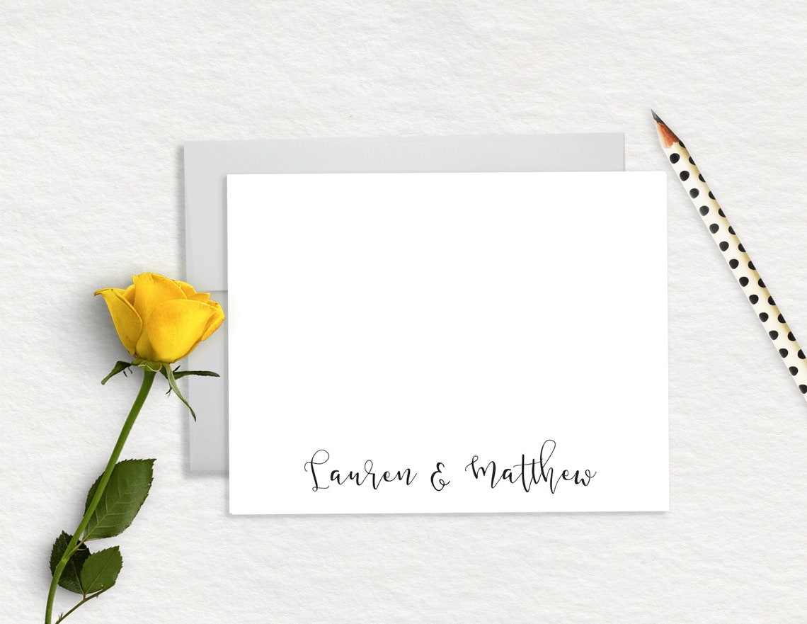 Wedding Thank You Notes Personalized Wedding Stationery - Etsy
