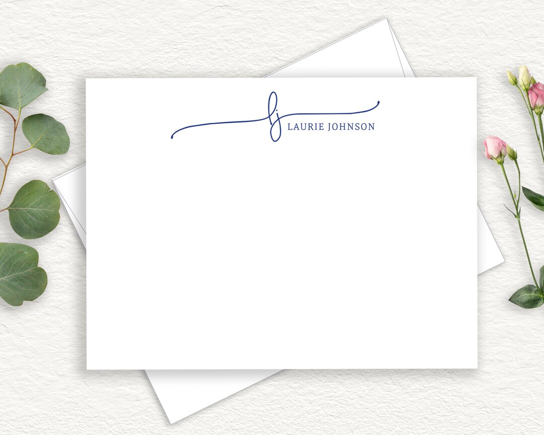 Personalized Monogram Stationery, Monogrammed Thank You Note Cards ...