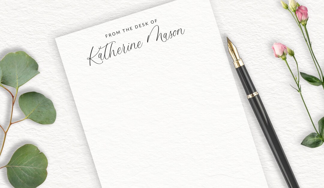 Personalized Notepad, Personalized Stationery, Stationary, Writing ...