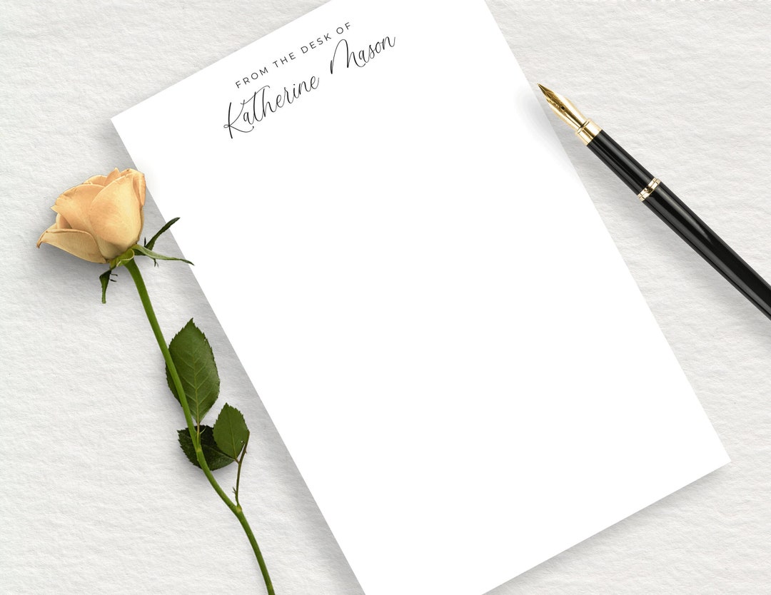Personalized Notepad, Personalized Stationery, Stationary, Writing ...
