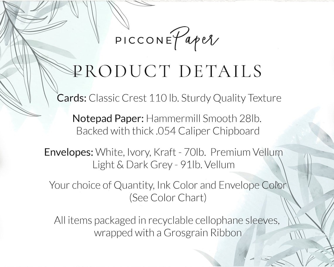 Personalized Modern Notepad, Personalized Calligraphy Notepad With ...