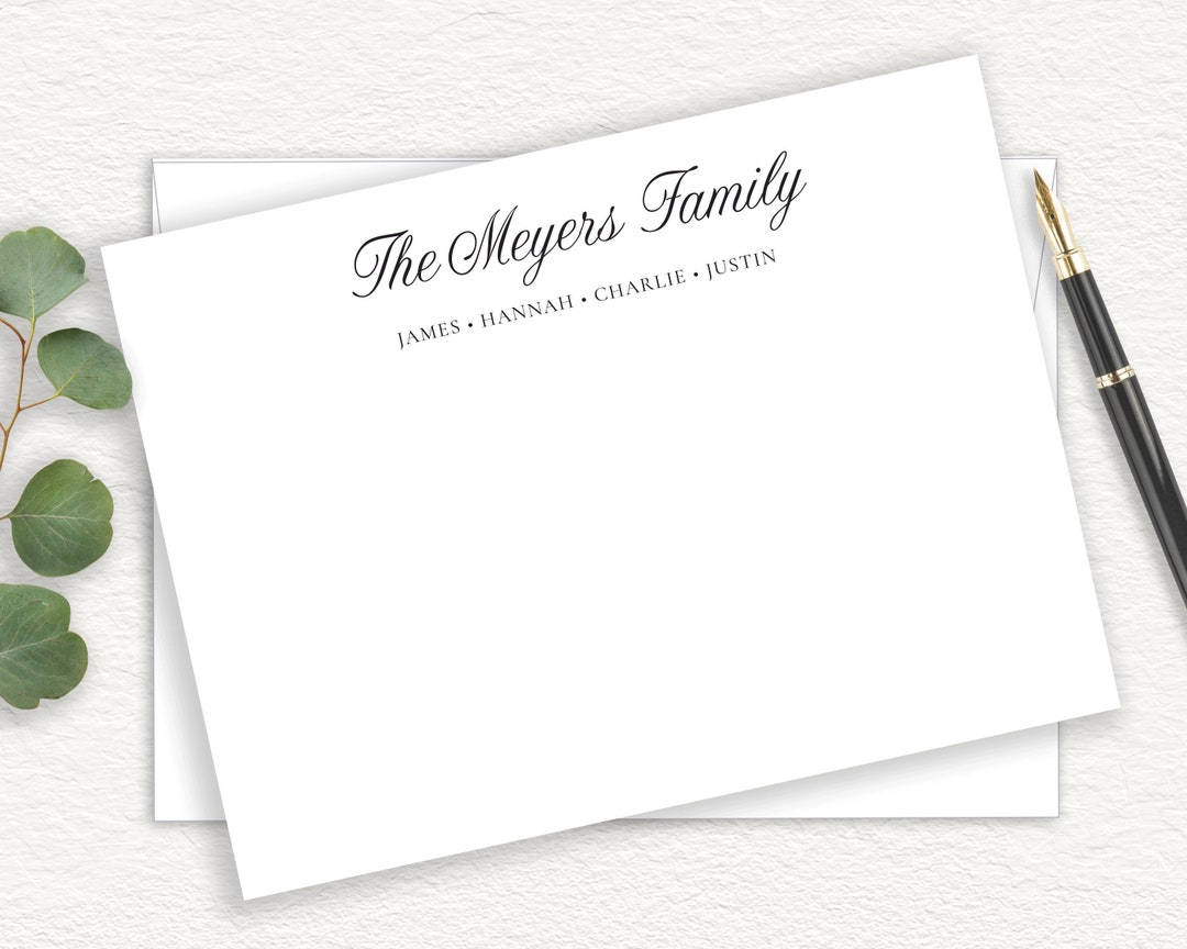 Personalized Family Thank You Notes Family Personalized - Etsy