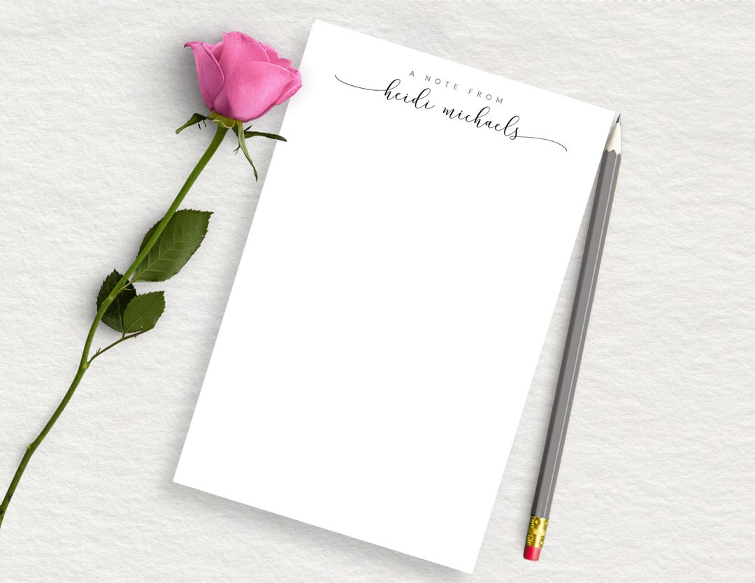 Personalized Notepad, Personalized Stationery, Stationary, Writing ...