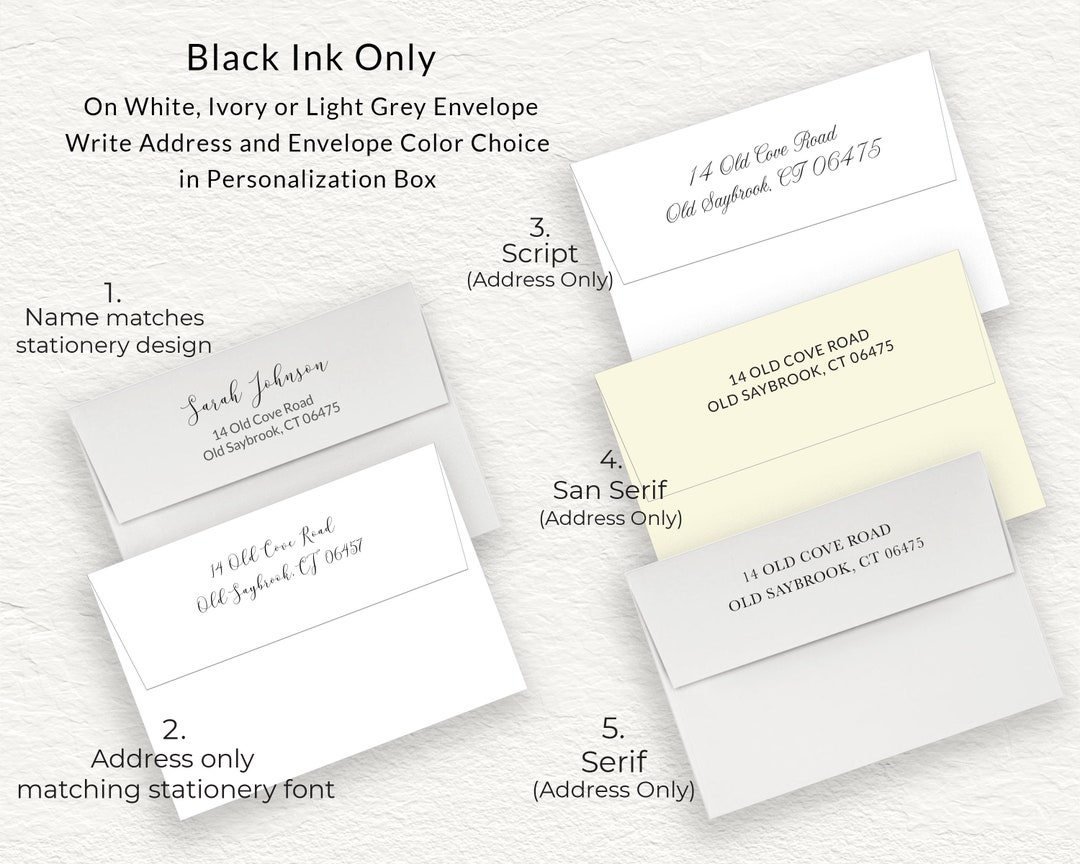 Return Address Printing, Custom Envelopes, Personalized Envelopes - ADD ...