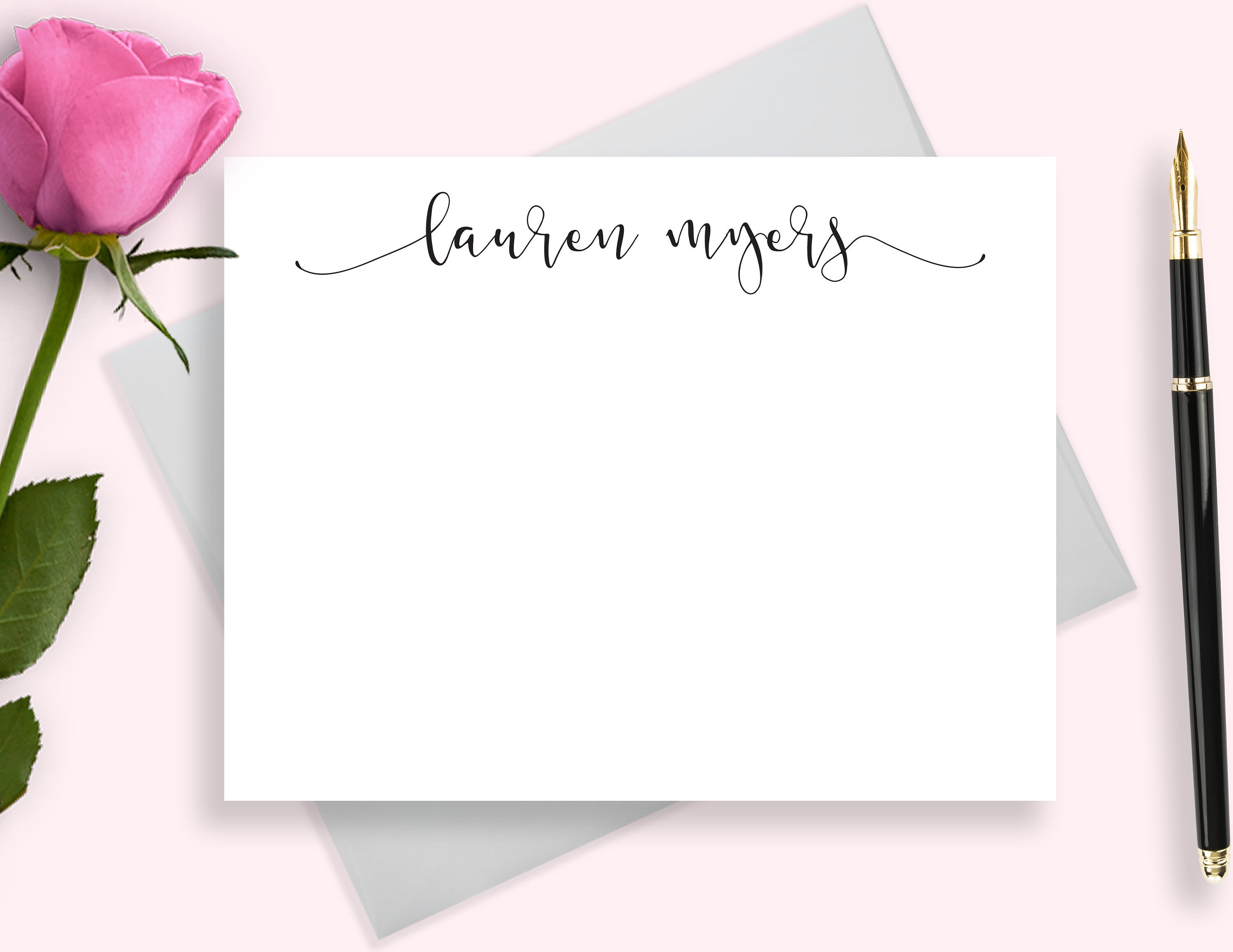 Personalized Stationery Note Cards Thank You Cards | Etsy