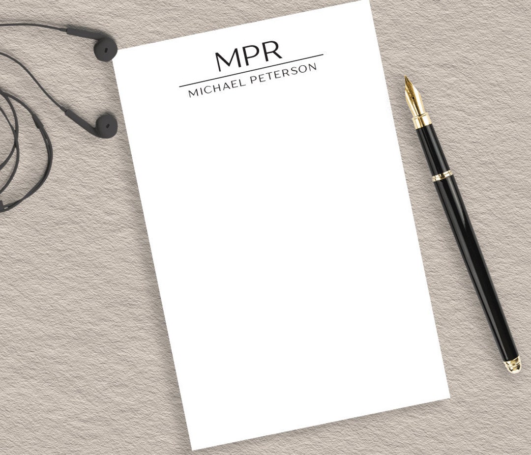 Mens Note Pad, Stationery for Men, Mens Stationary, Masculine ...