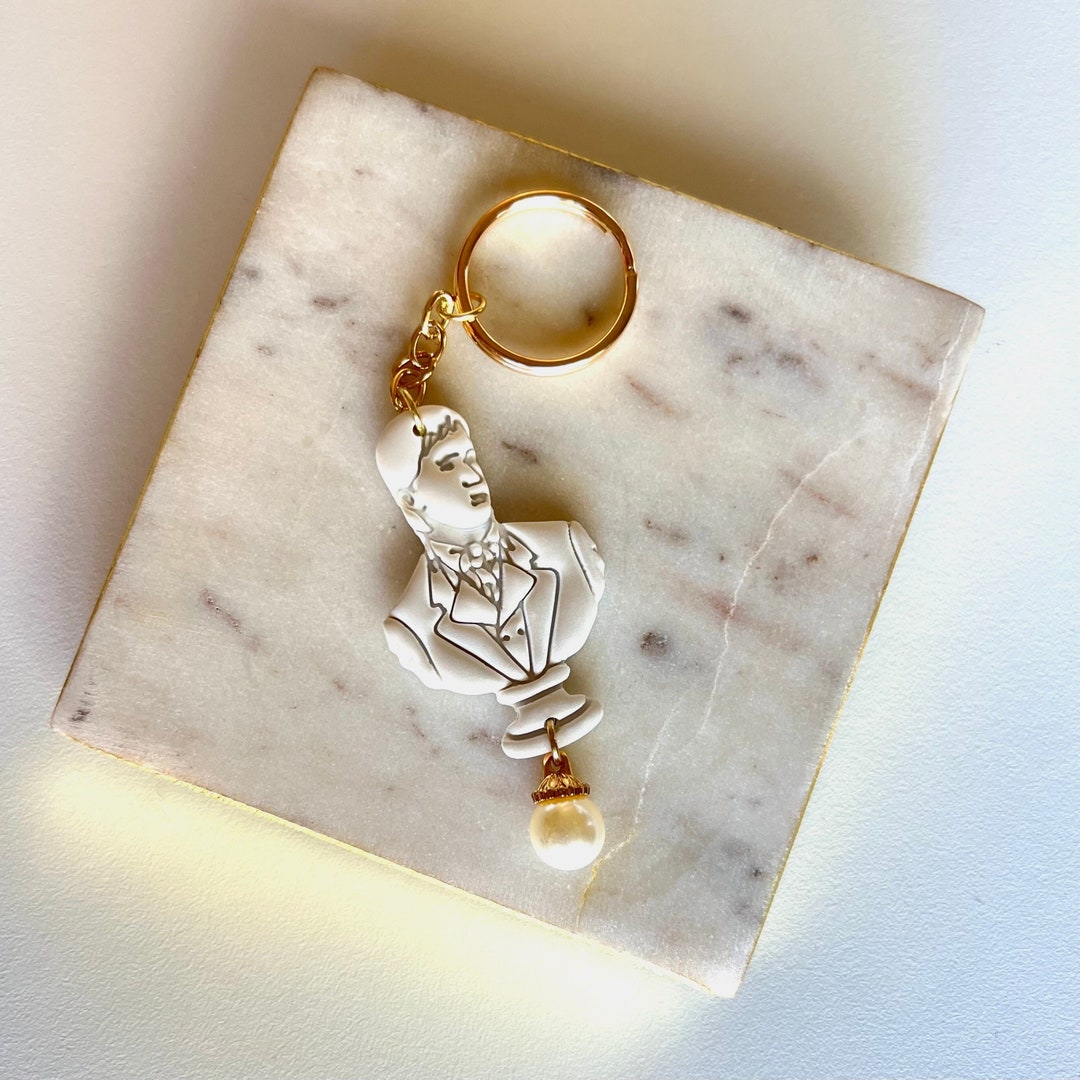 Mr Darcy Bust Keychain - Pride and Prejudice Keychain - Mr Darcy Bag ...