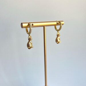 Golden Cat Huggies - Cat Earrings - Cat Huggies - Etsy