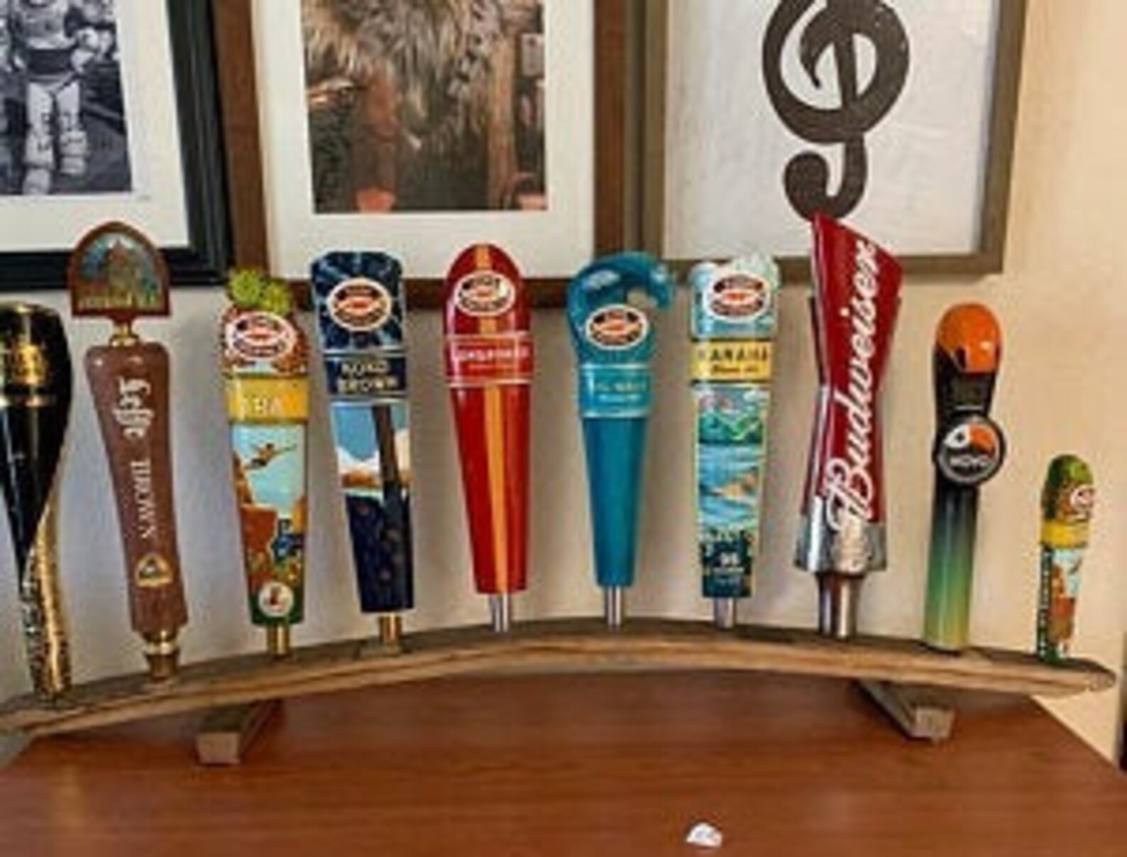 Oak Whiskey Barrel Stave 10 Beer Tap Handle Display Stand - Etsy