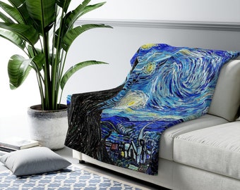 Vincent Van Gogh Starry Night Blanket, Artistic Home Decor Vincent Van ...