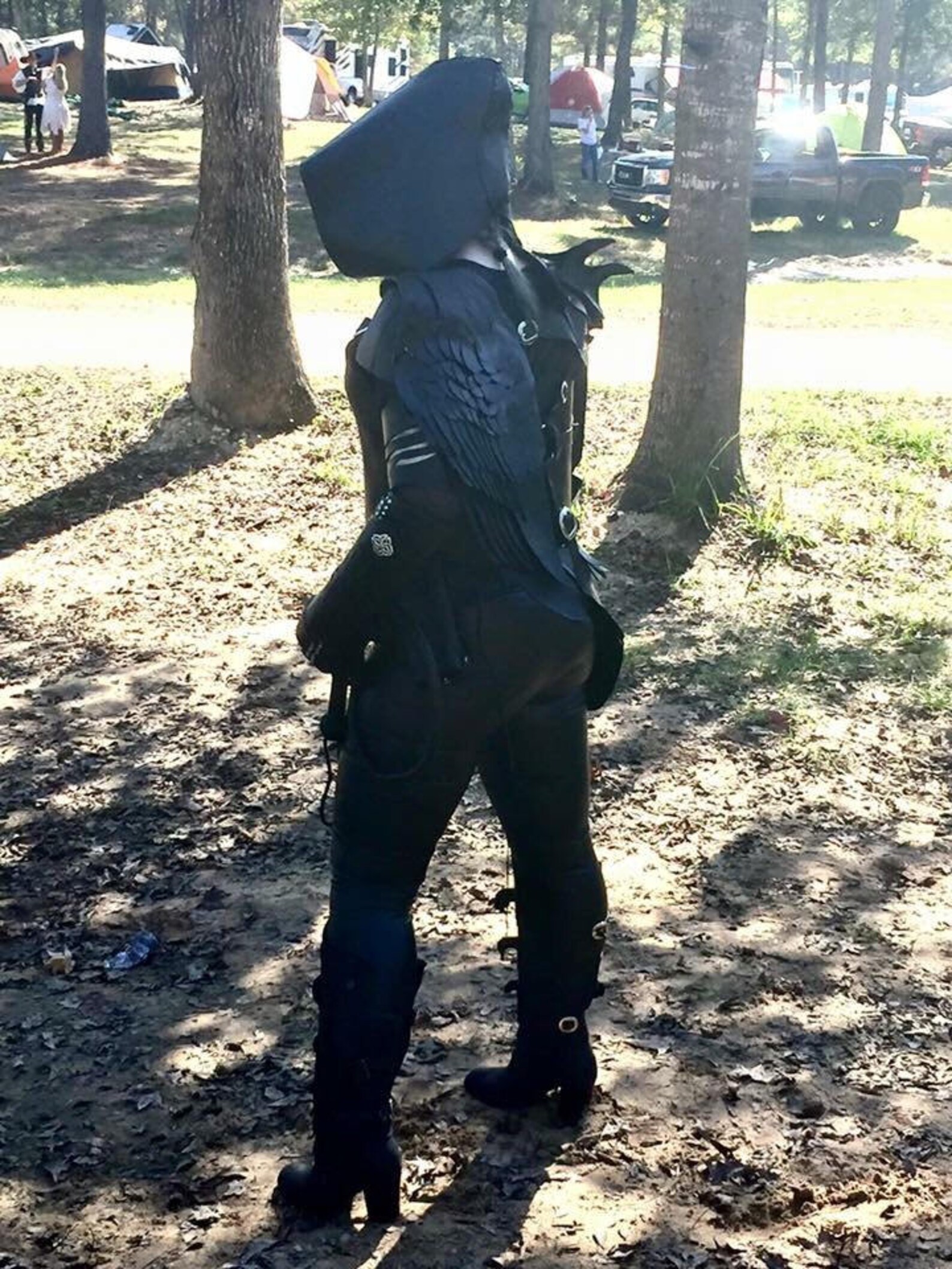 Raven Female Leather Armor Wing and Pauldron Leather Wing - Etsy Australia