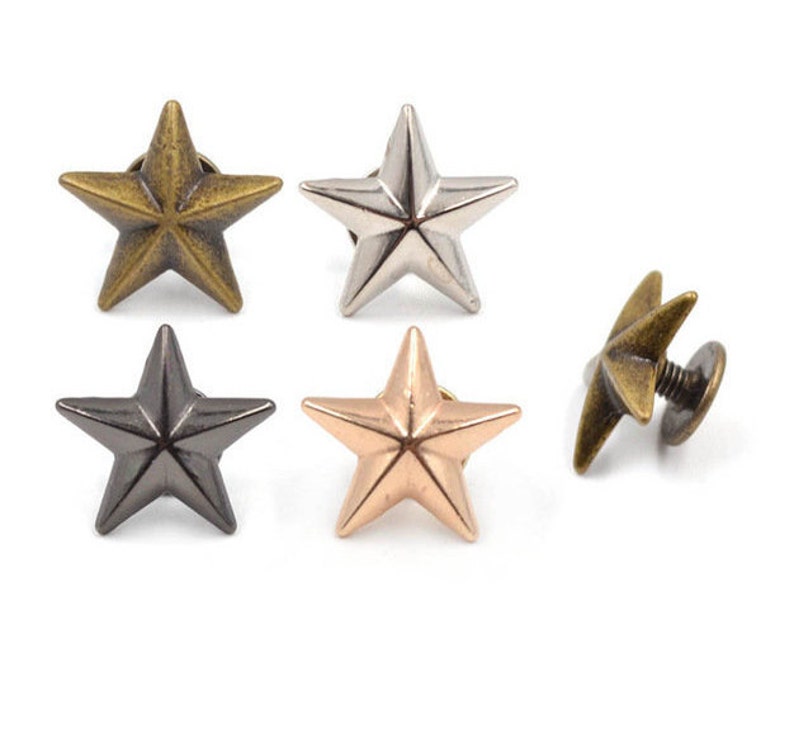 Star Eyelets Star Rivets Star Conchos Crystal Stars | Etsy