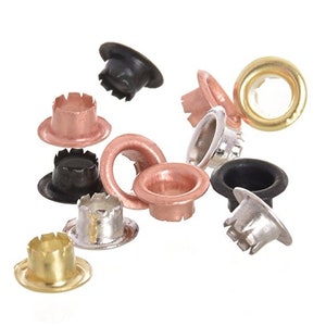 Colored Eyelets 50ct 3/16 Eyelets 5mm Eyelets for Leather, Clothing ...