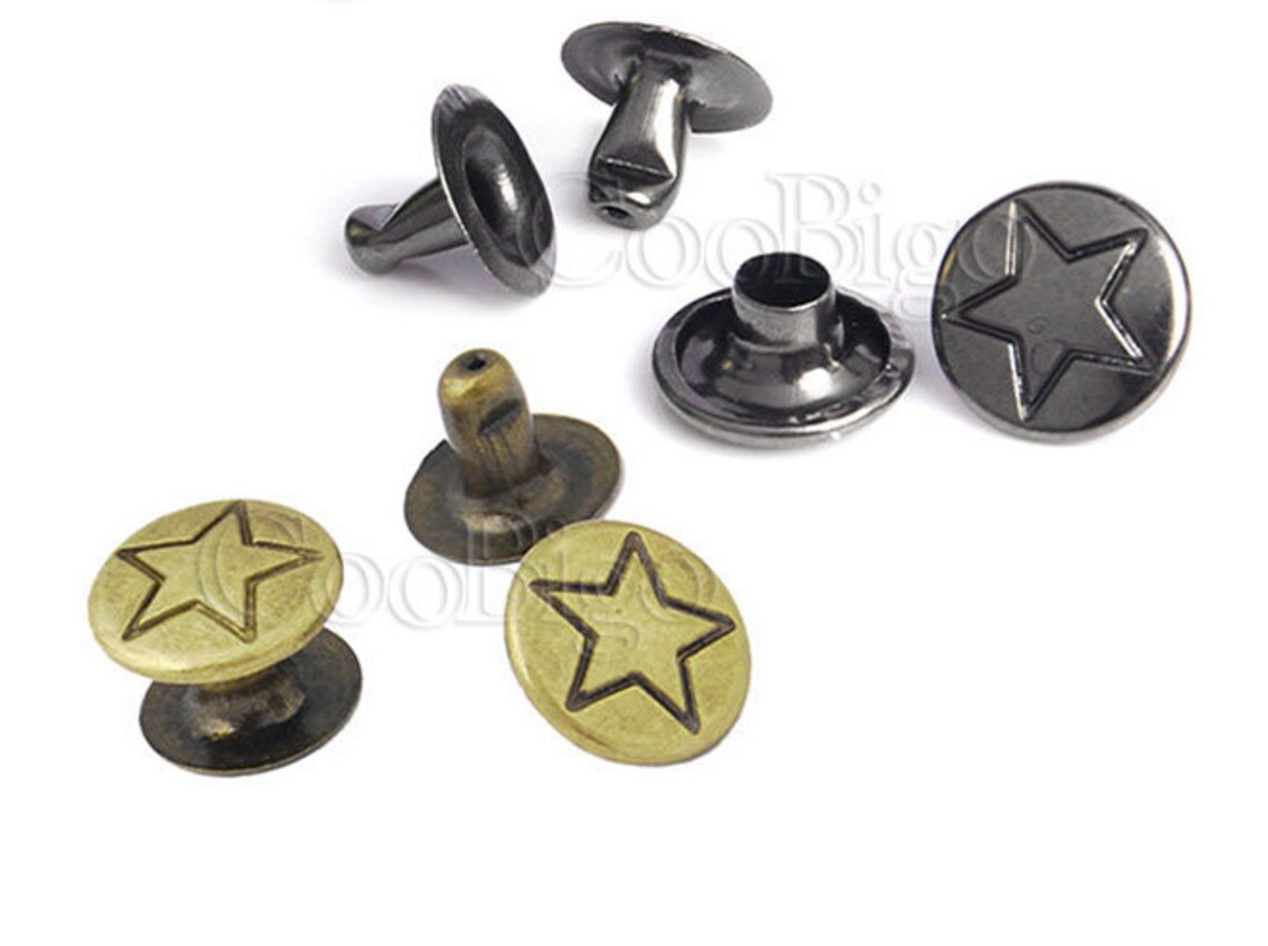 Star Eyelets Star Rivets Star Conchos Crystal Stars | Etsy