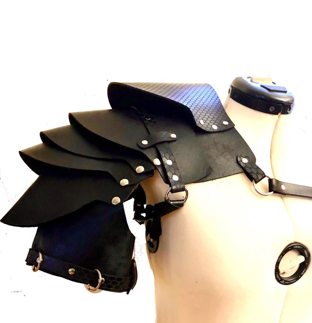 Shoulder Pauldron Shoulder Armor Leather Armor Cosplay LARP SCA Armor ...