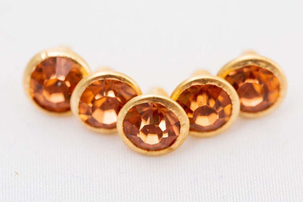 Glass Crystal Rivets 6mm Rhinestone Glass Rivets Gold Post - Etsy