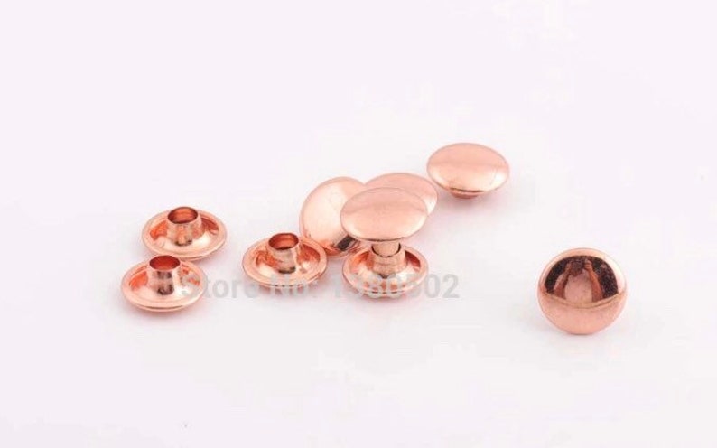 Rose Gold Rivets 50ct Cap Rivets Stud Fasteners Small - Etsy