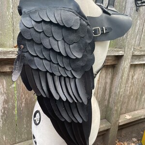 Raven Female Leather Armor Wing and Pauldron Leather Wing - Etsy Australia
