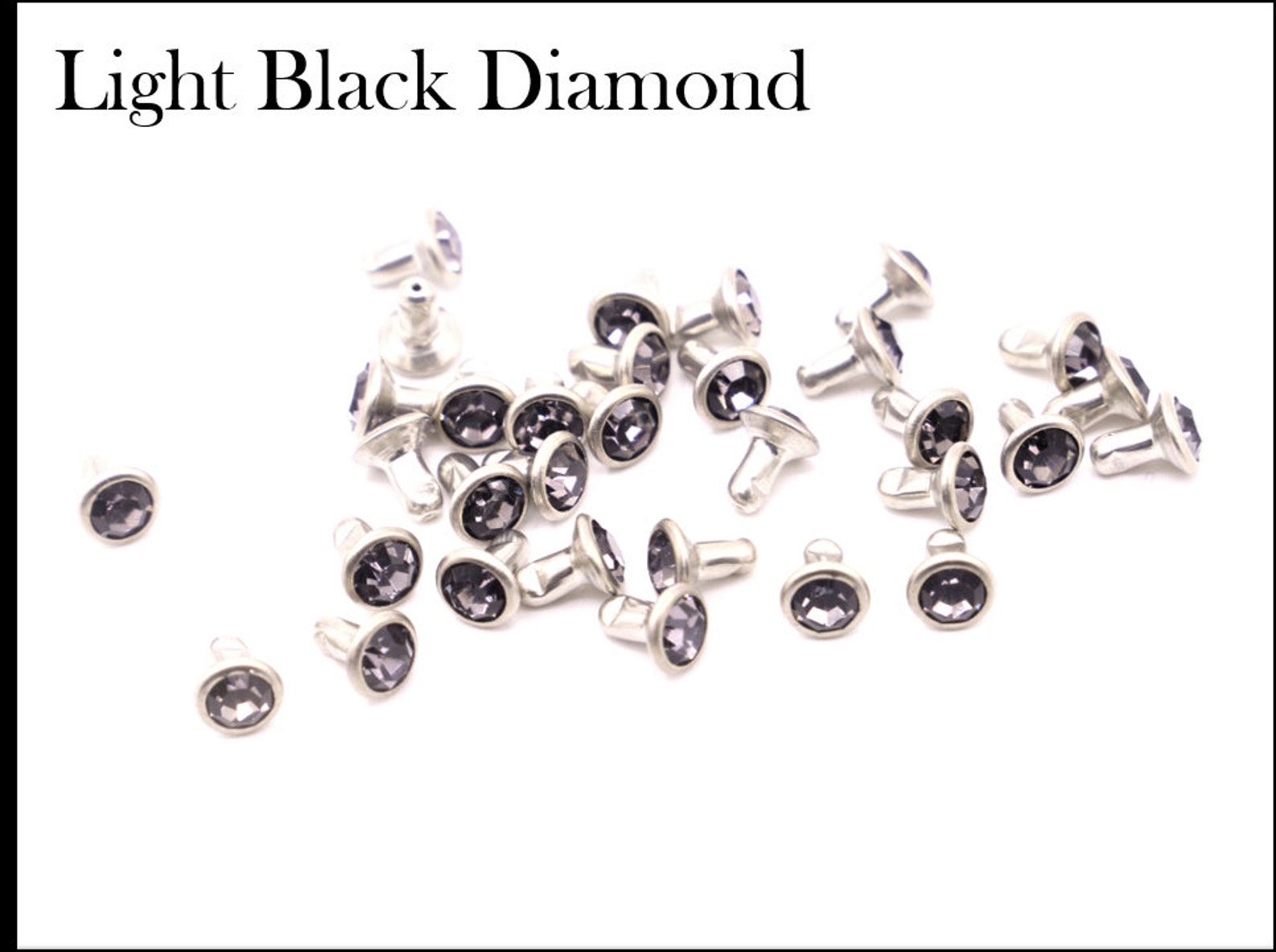 Crystal Rhinestone Rivets 6mm 100 Pack Gemstone Rivets for - Etsy