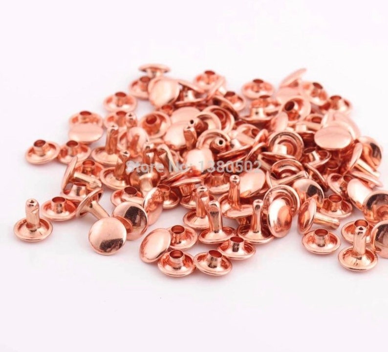 Rose Gold Rivets 50ct Cap Rivets Stud Fasteners Small - Etsy