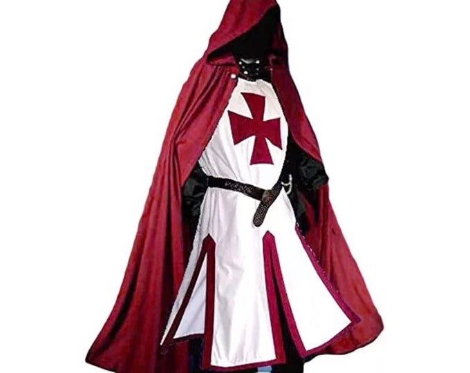 Medieval Templar Knight Costume With Closk XL Armor - Etsy