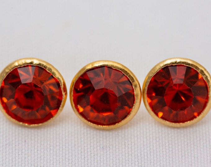 Glass Crystal Rivets 6mm Rhinestone Glass Rivets Gold Post - Etsy