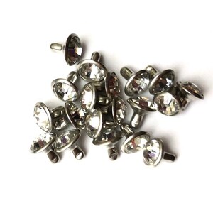 Clear Crystal Rivets 20ct Rhinestone Rivets Bulk Gemstone Studs Shipped ...