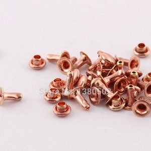 Rose Gold Rivets 50ct Cap Rivets Stud Fasteners Small Medium Large ...
