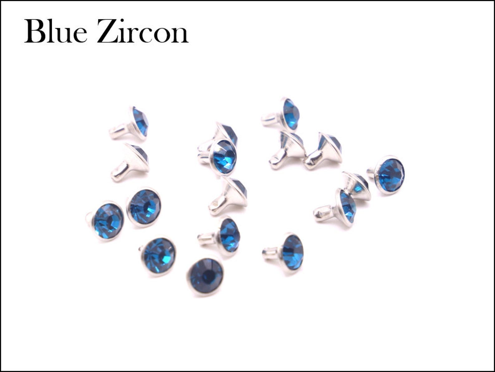 Crystal Rhinestone Rivets 6mm 100 Pack Gemstone Rivets for - Etsy