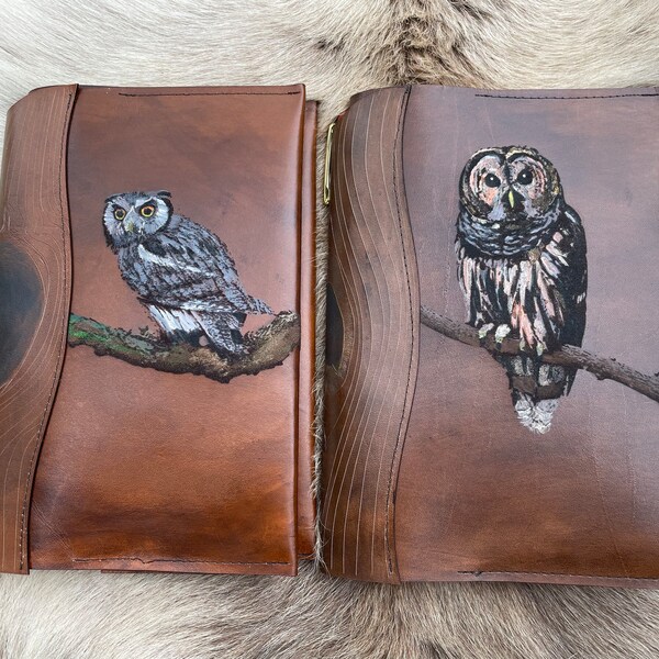 Leather Owl - Etsy