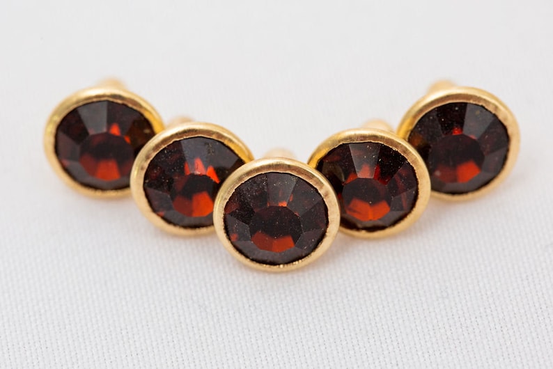 Glass Crystal Rivets 6mm Rhinestone Glass Rivets Gold Post - Etsy