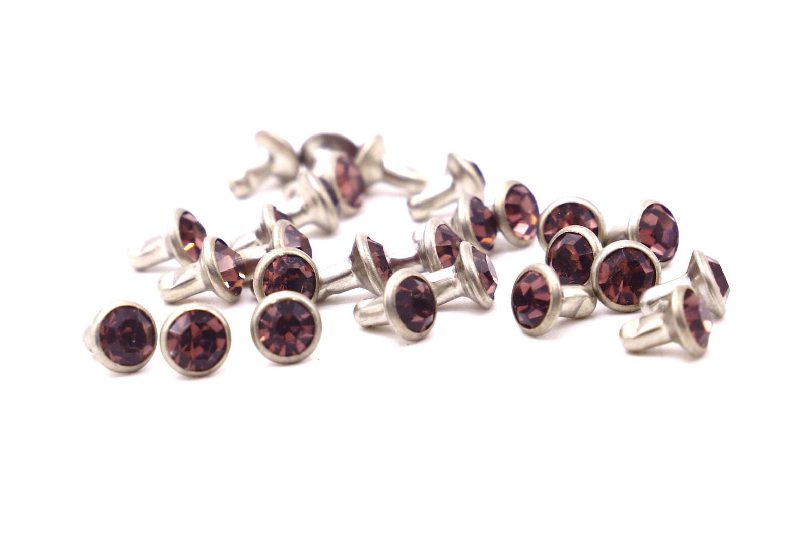 Crystal Rhinestone Rivets 6mm 100 Pack Gemstone Rivets for - Etsy