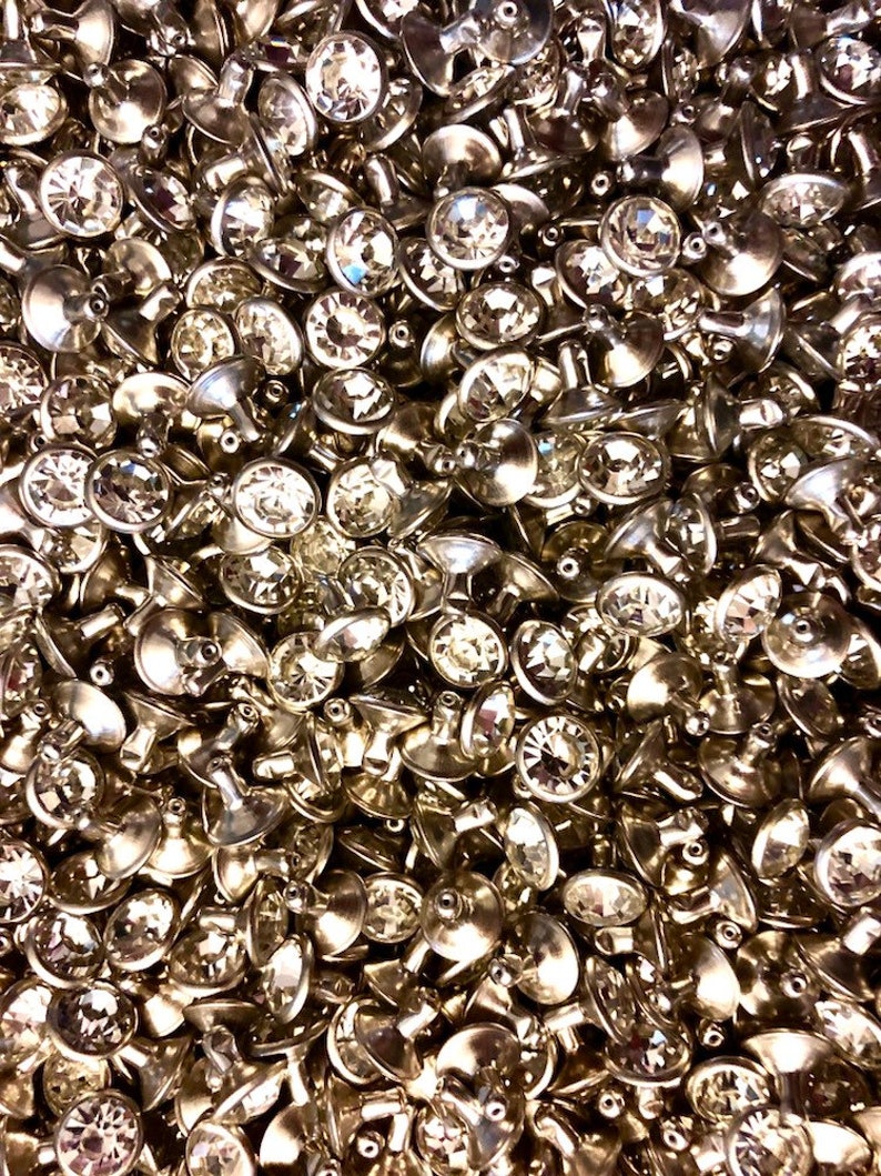 Clear Crystal Rivets 20ct Rhinestone Rivets Bulk Gemstone | Etsy