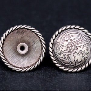 Silver Conchos Dragon Concho Crystal Concho Floral - Etsy