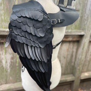 Raven Female Leather Armor Wing and Pauldron Leather Wing Armor 1 ...