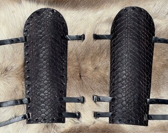 Dragon Scale Bracers Layered Scale Bracers Dragon Scale Armor Leather ...