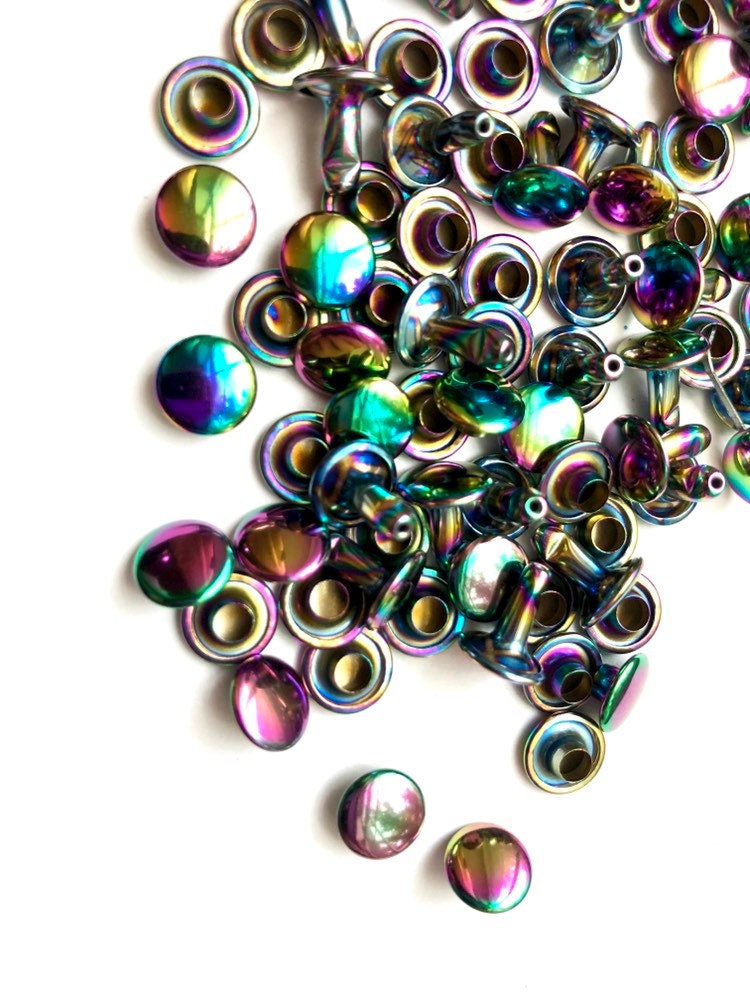Rainbow Rivets Unicorn Rivets Anodized Metal Rivets Best - Etsy