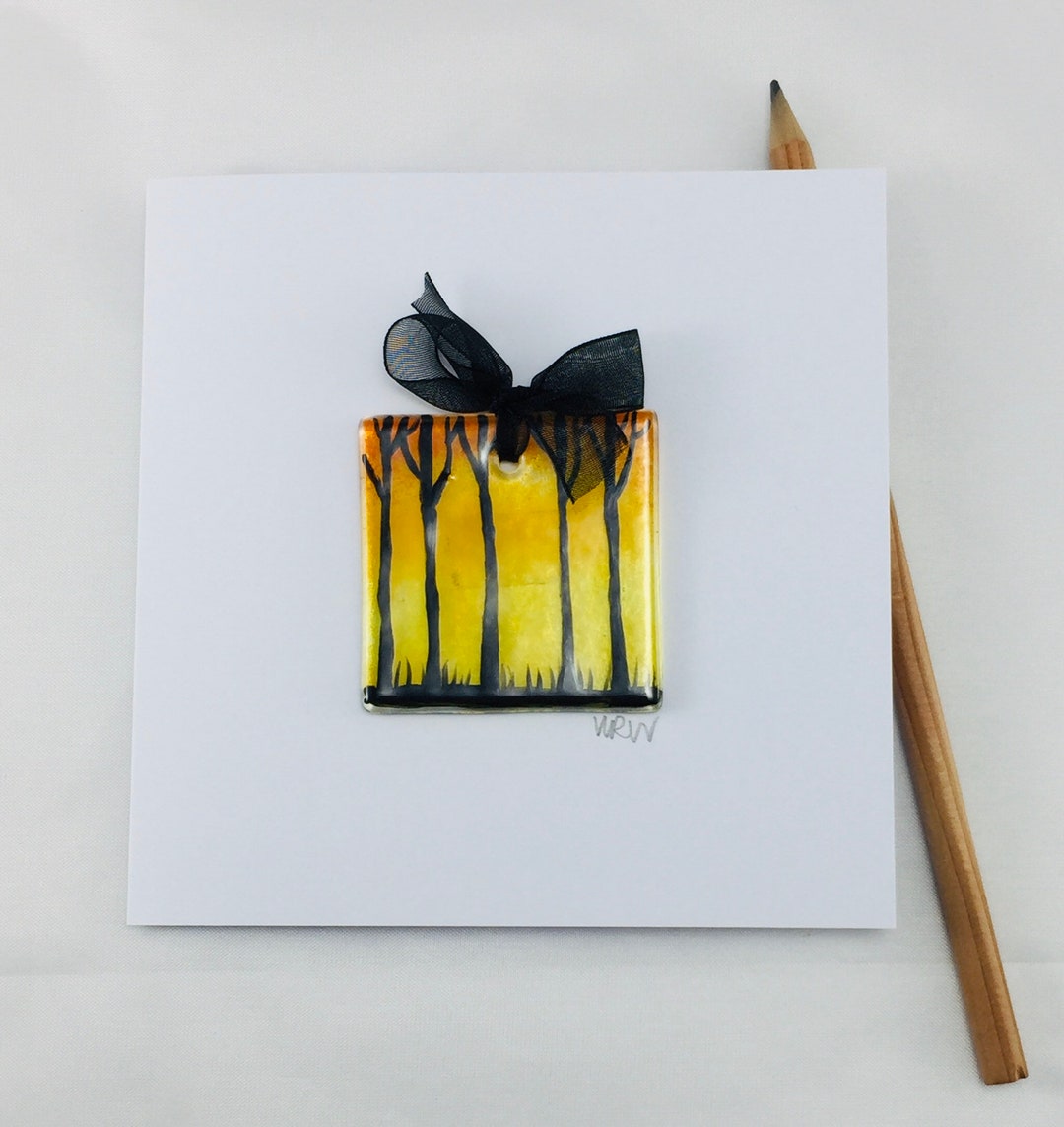 Sunset Trees Card - Etsy