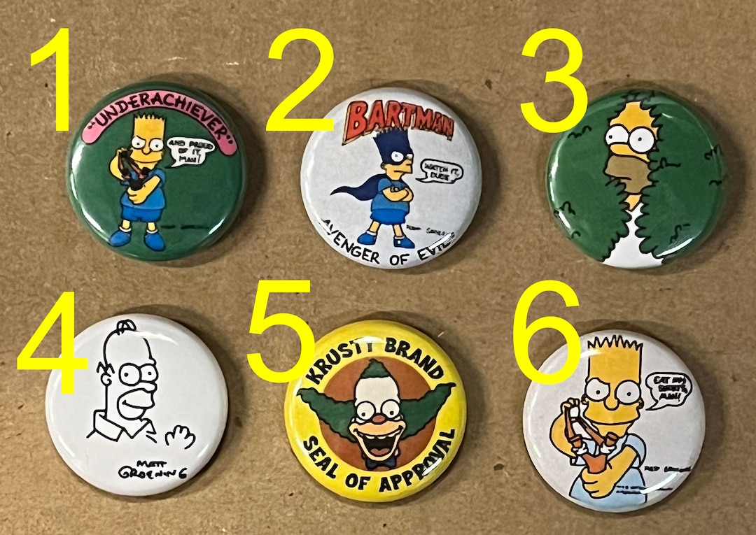 Simpsons 1 Pin-back Buttons - Etsy