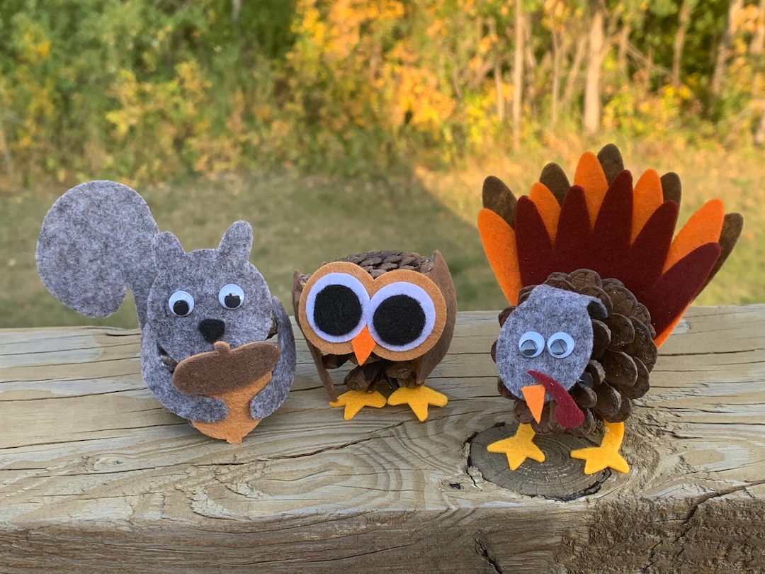 Pine Cone Kid's Craft Pattern - Full Pattern and Tutorial to Make a Set ...