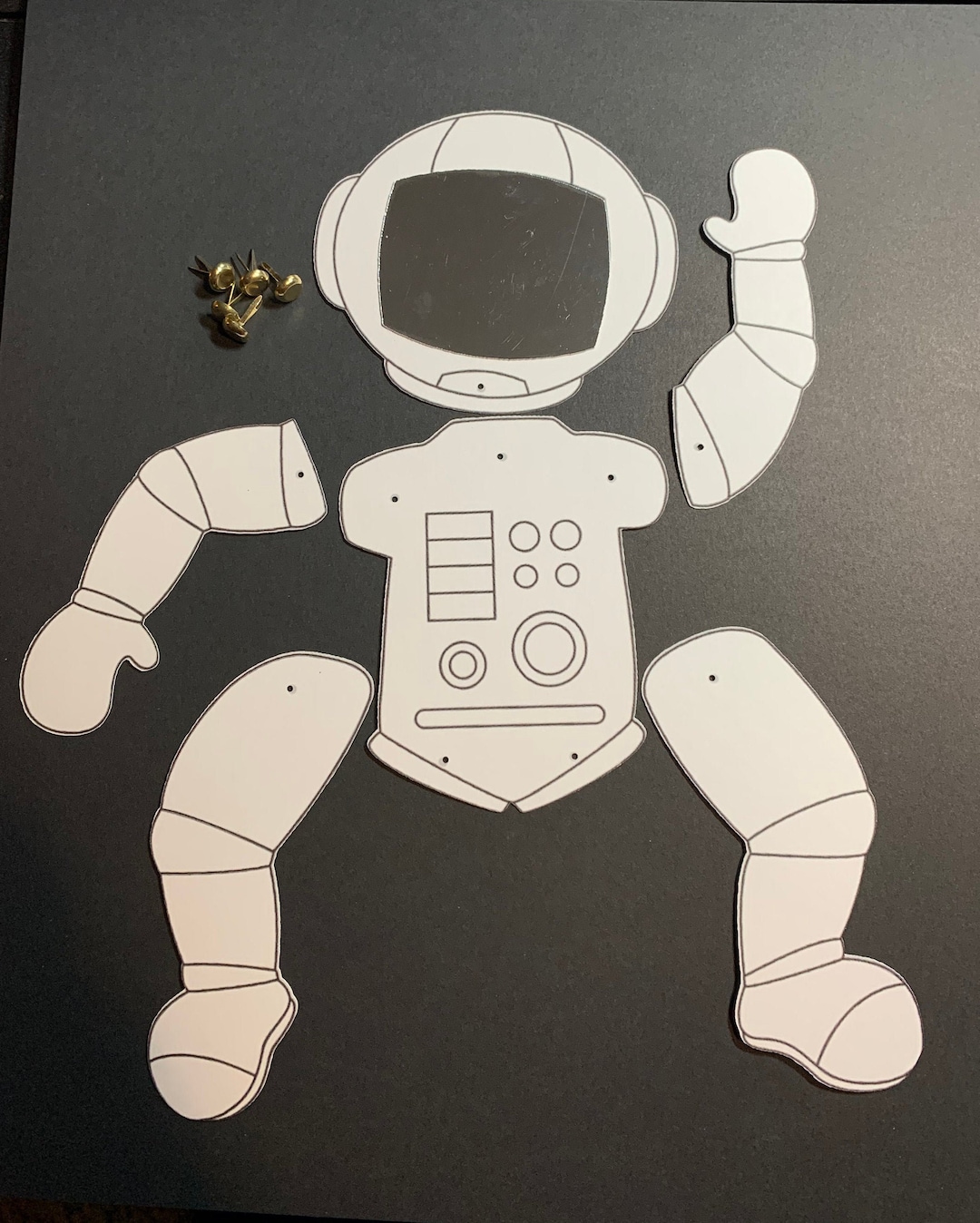 Astronaut to Print - Color - Cut With Optional Mirror Helmet This is a ...