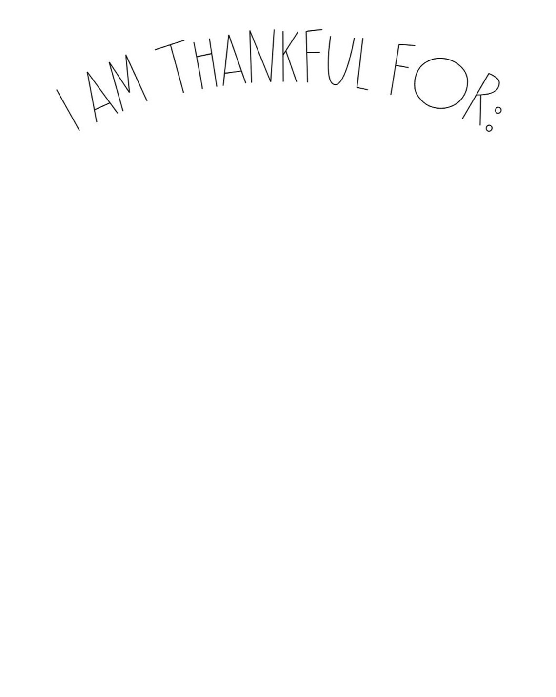 I Am Thankful for - Thanksgiving Kids Toddler Turkey Craft - Print Your ...