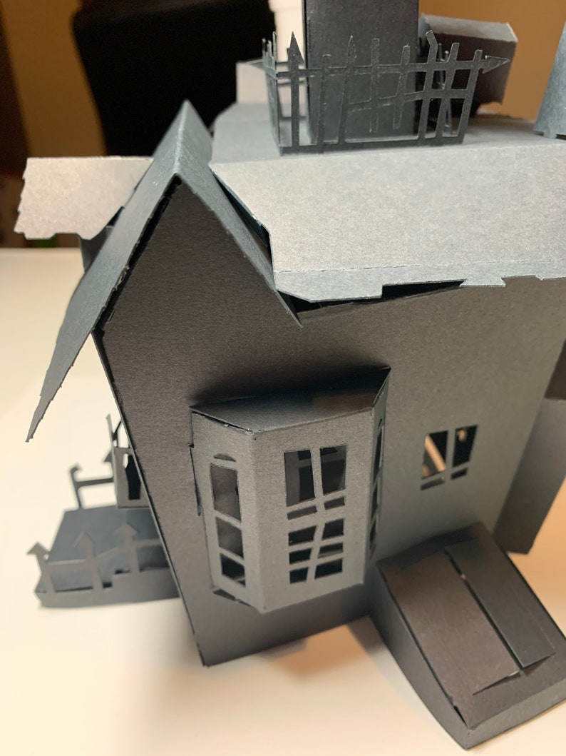 You CAN make this awesome pre cut 3D Halloween Haunted House | Etsy