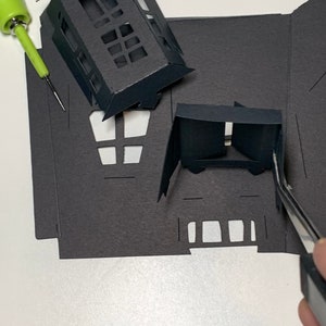 You CAN Make This Awesome Pre Cut 3D Halloween Haunted House - Etsy