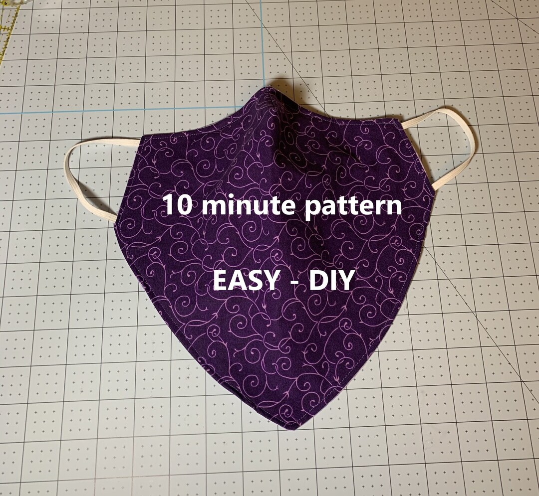 EASY Beginner Adult Face Mask Scarf Sewing Pattern - Comfortable Scarf ...